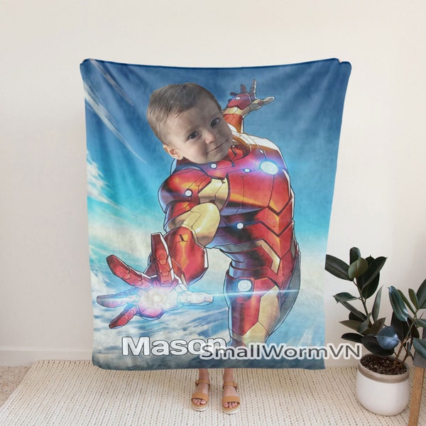 Iron Man Blanket Personalized - Etsy
