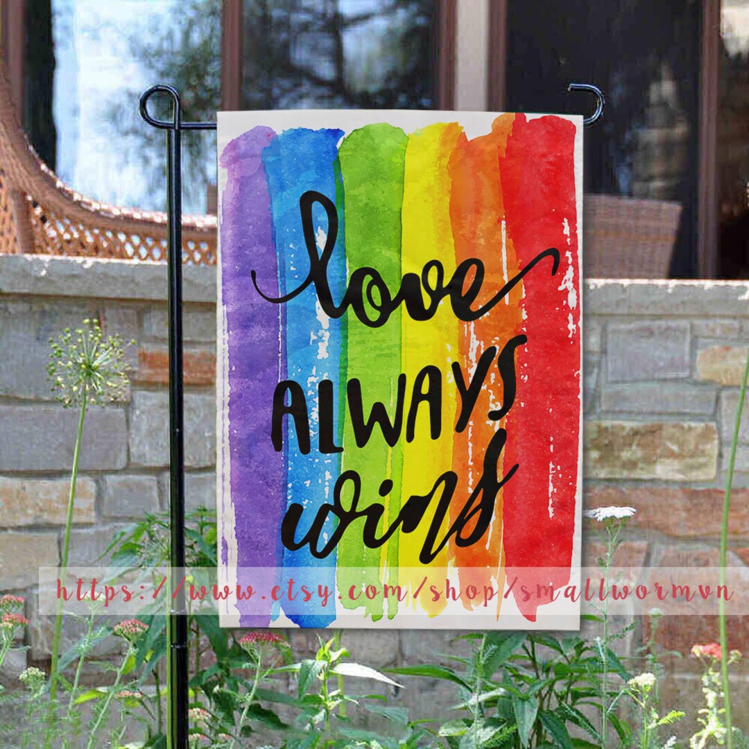 Love Always Wins Flag, Love Always Win Flag, LGBTQ House Flag, LGBT ...