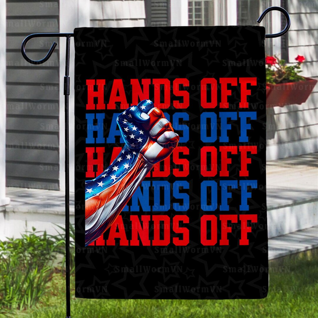 Hands off Protest Social Security and Medicare Protest Flag, Protect ...