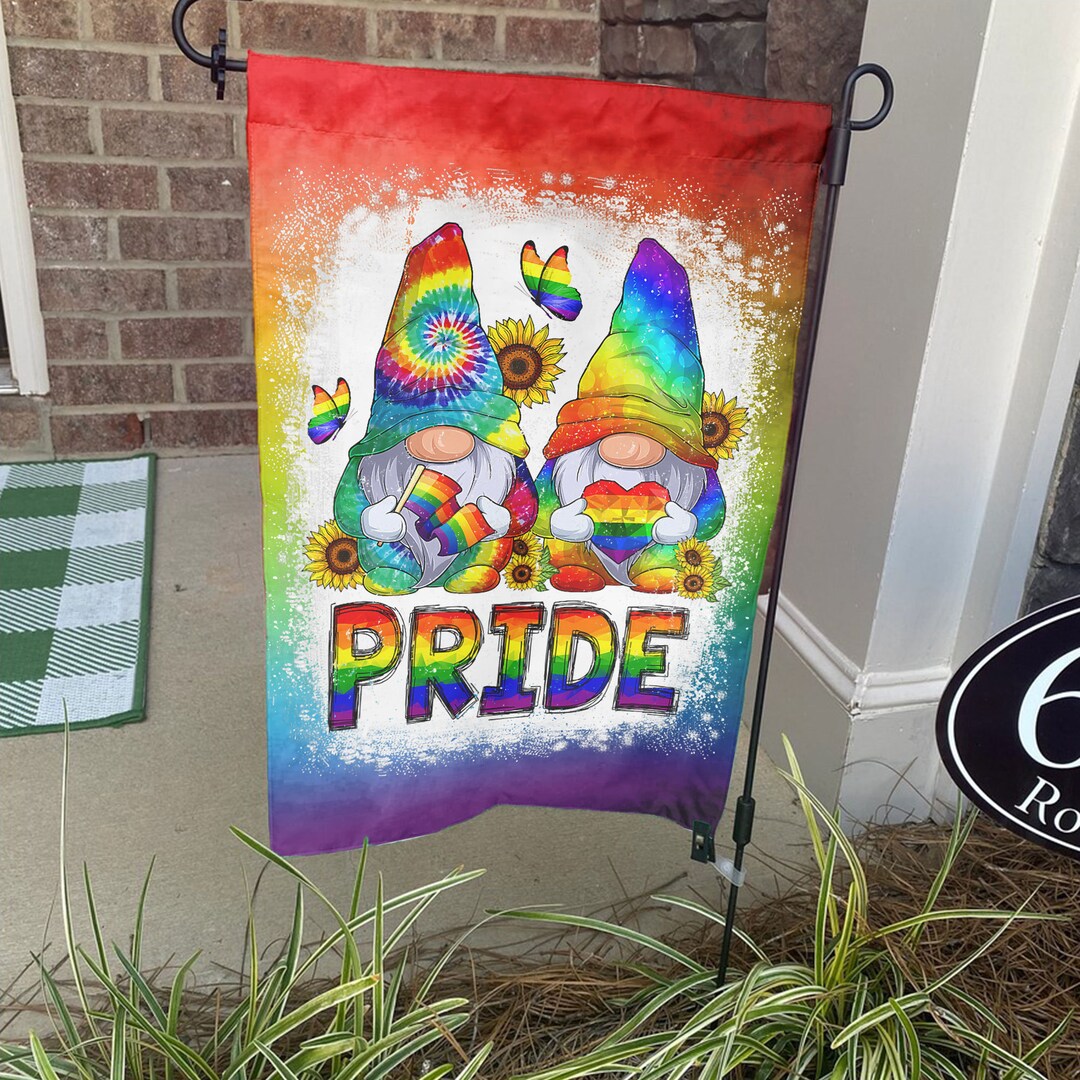 Pride Gnomes Flag, Gay Pride Month Garden Flag, Rainbow House Flag ...