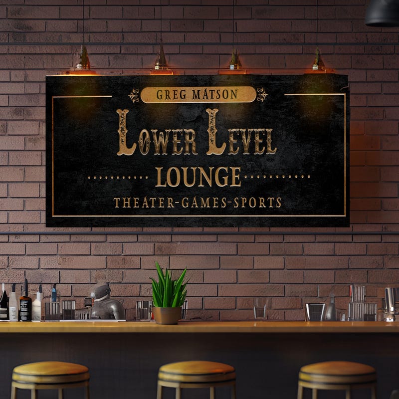 Lower Level Lounge Sign - Etsy