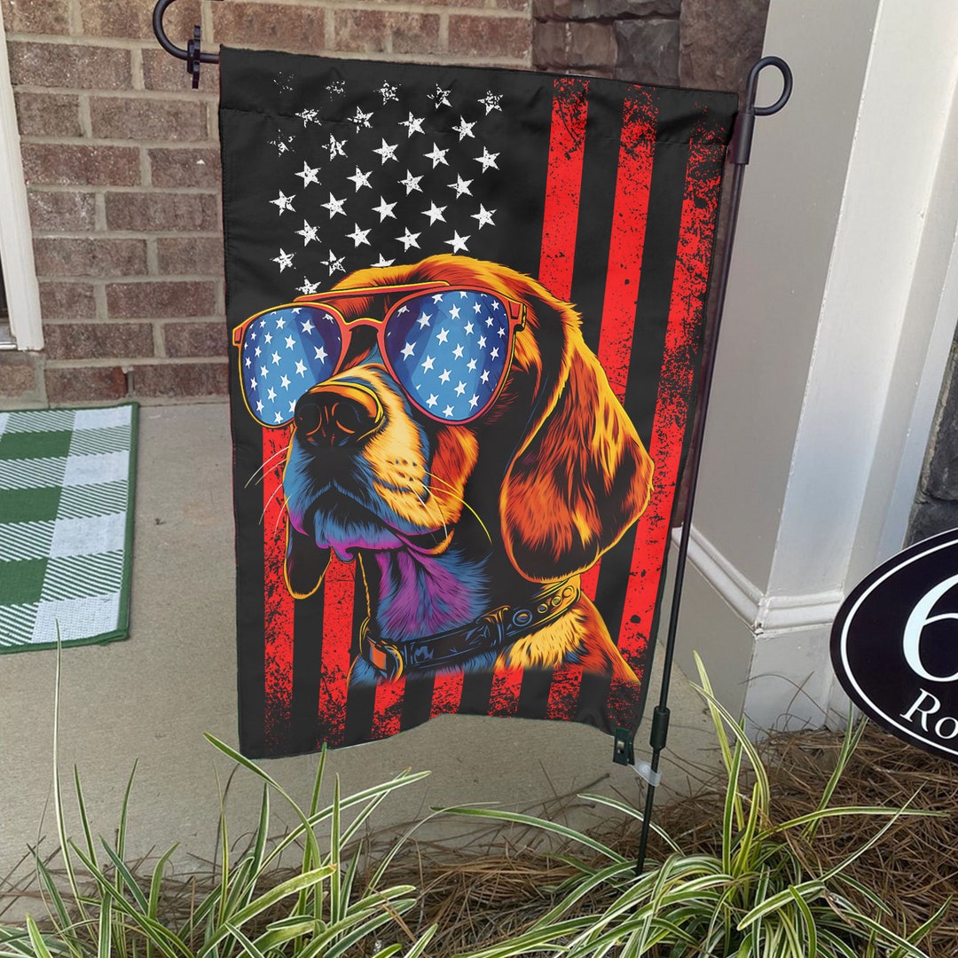 Beagle Dog Sunglasses American Flag, Dog Lover Gift, 4th of July ...