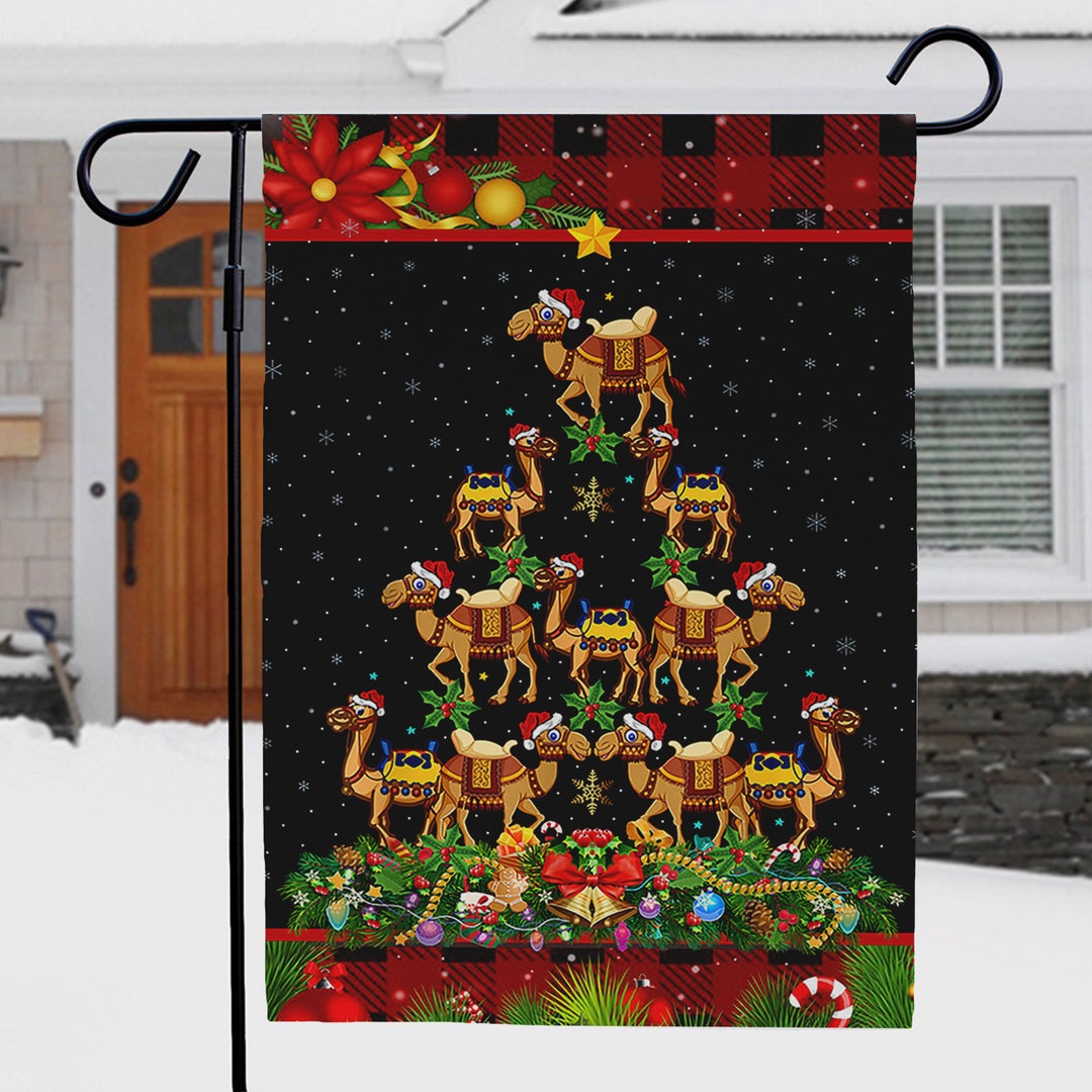 Camel Christmas Tree Flag Funny Christmas Camel Garden Flag - Etsy