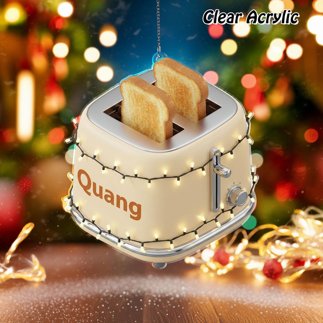 Custom Toaster Ornament, Personalized Foodie Gift, Kitchen Decor ...