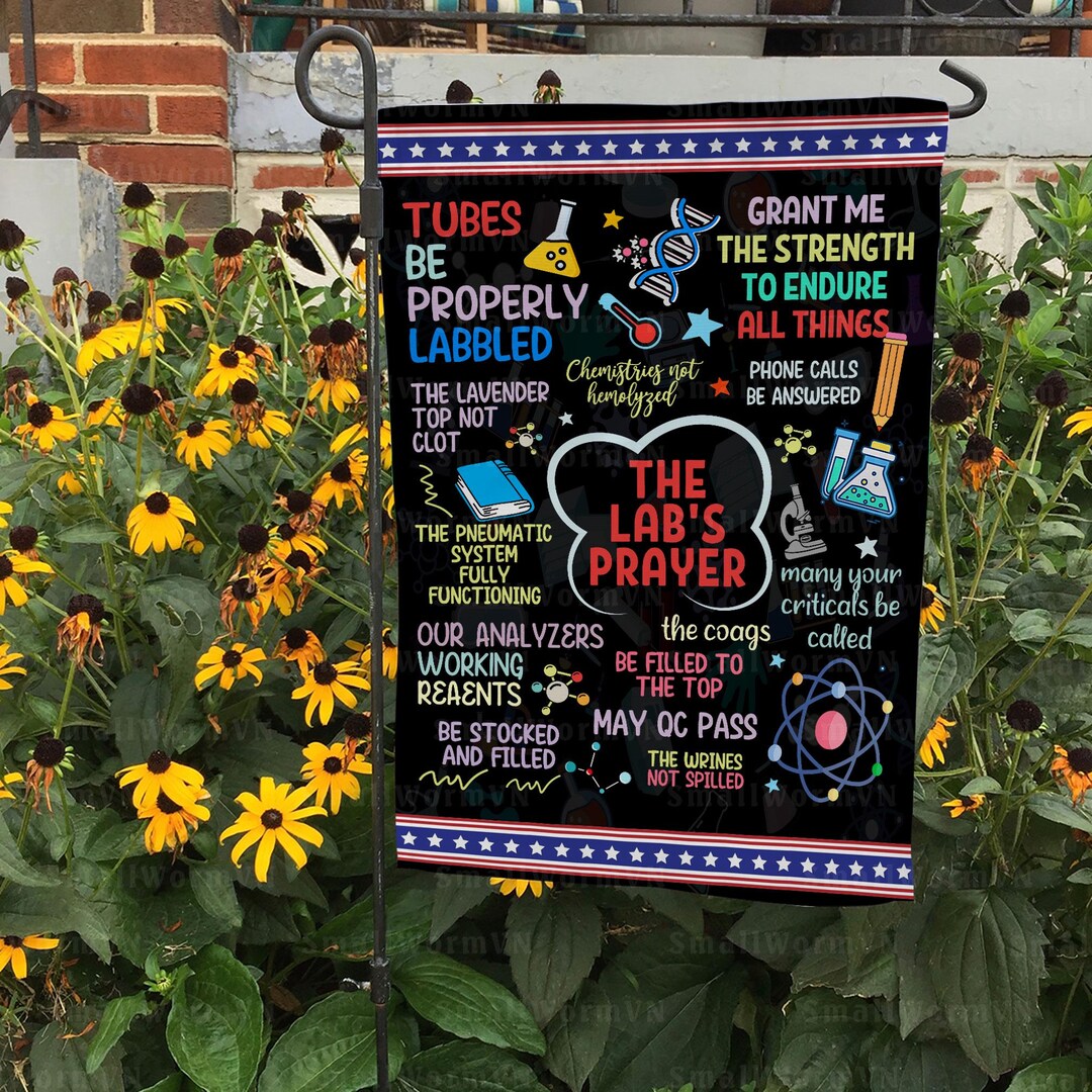 The Lab's Prayer Medical Laboratory Scientist Lab Week Flag, Lab Week ...