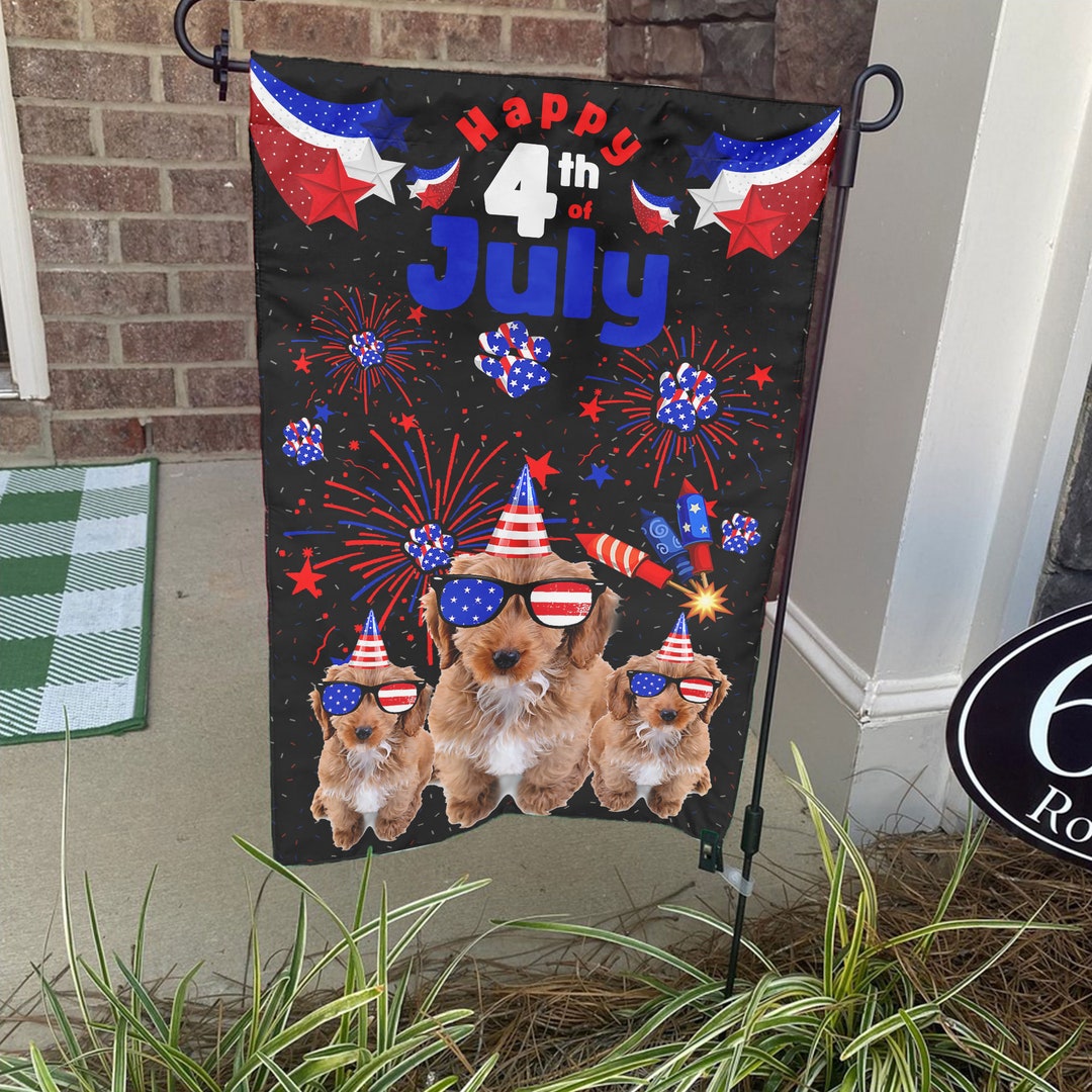 Happy 4th of July Cockapoo Dogs American Flag, Dog Lover Gift, 4th of ...