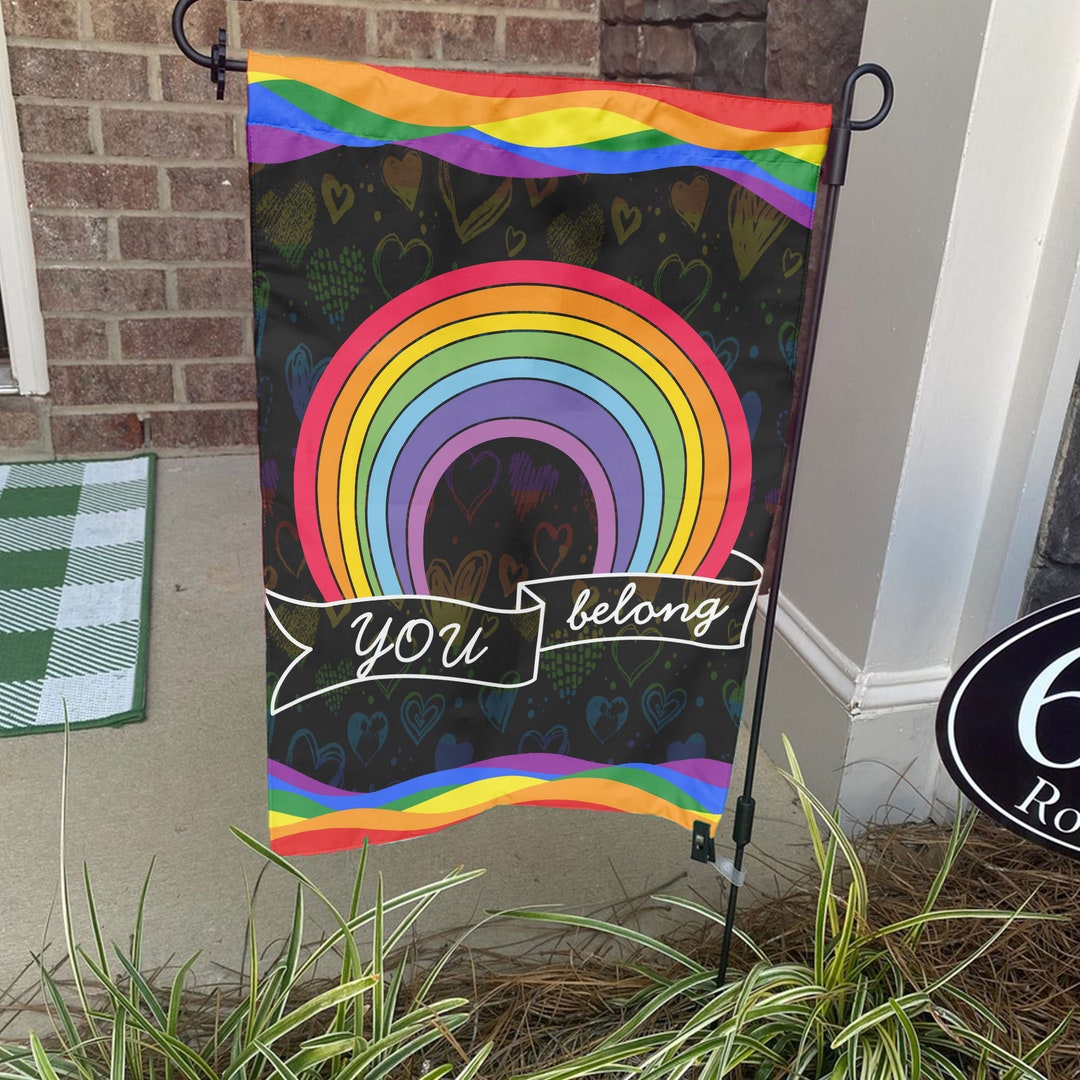 You Belong Flag, Progress Pride Flag, LGBT Gay Lesbian Transgender ...