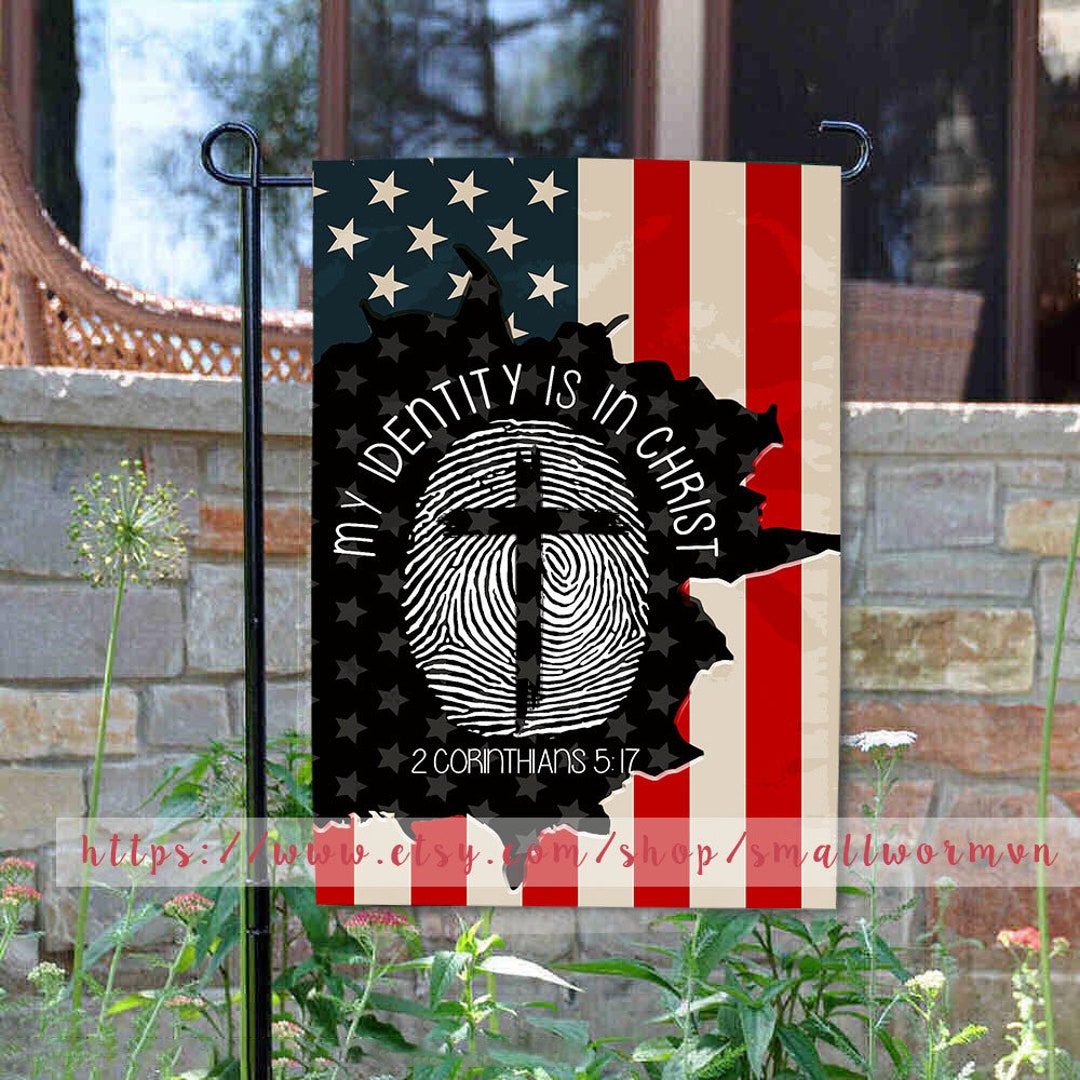 Christian Flag, My Identity is in Jesus Christ Flag, Bible Verse Faith ...