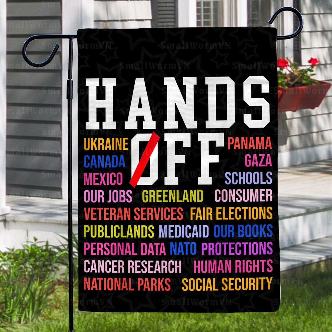 Resist Hands off Protest Flag, Freedom Support Flag, Third Act Joins ...