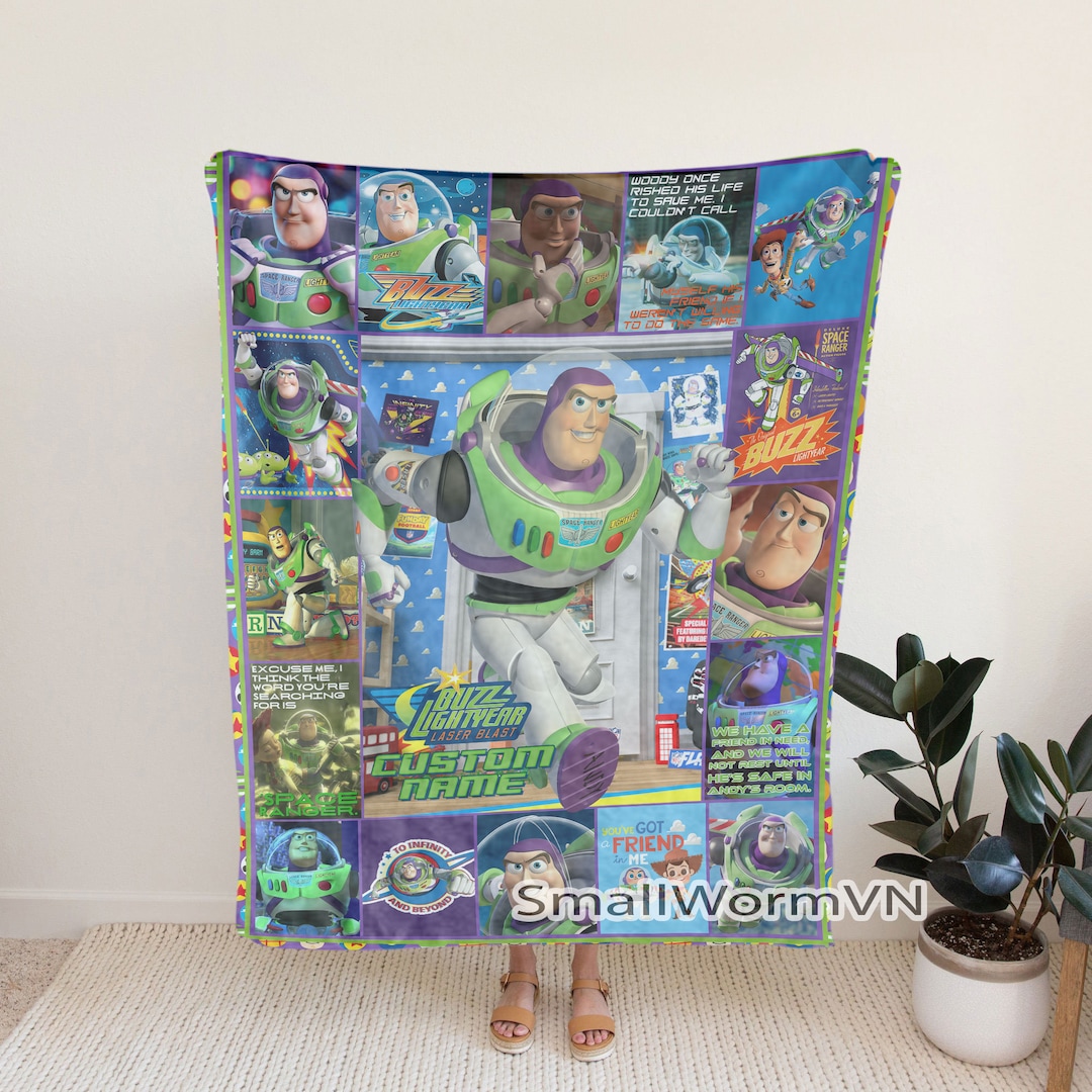 Custom Toy Story Buzz Lightyear Blanket, Buzz Lightyear Disney Toy ...