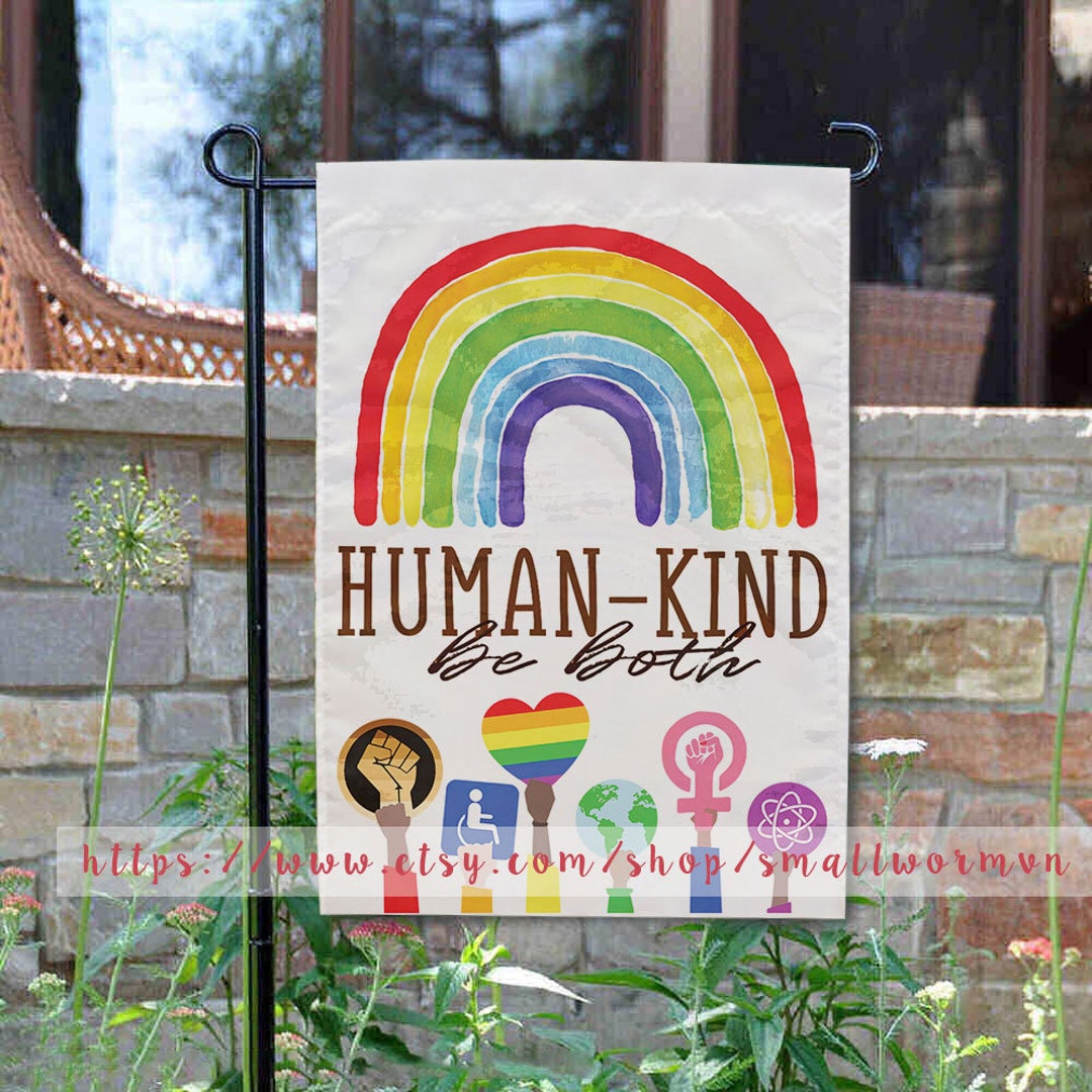 Human Kind Flag, Outdoor Flag, Unique Blm, Protest Sign Flag, Womens ...