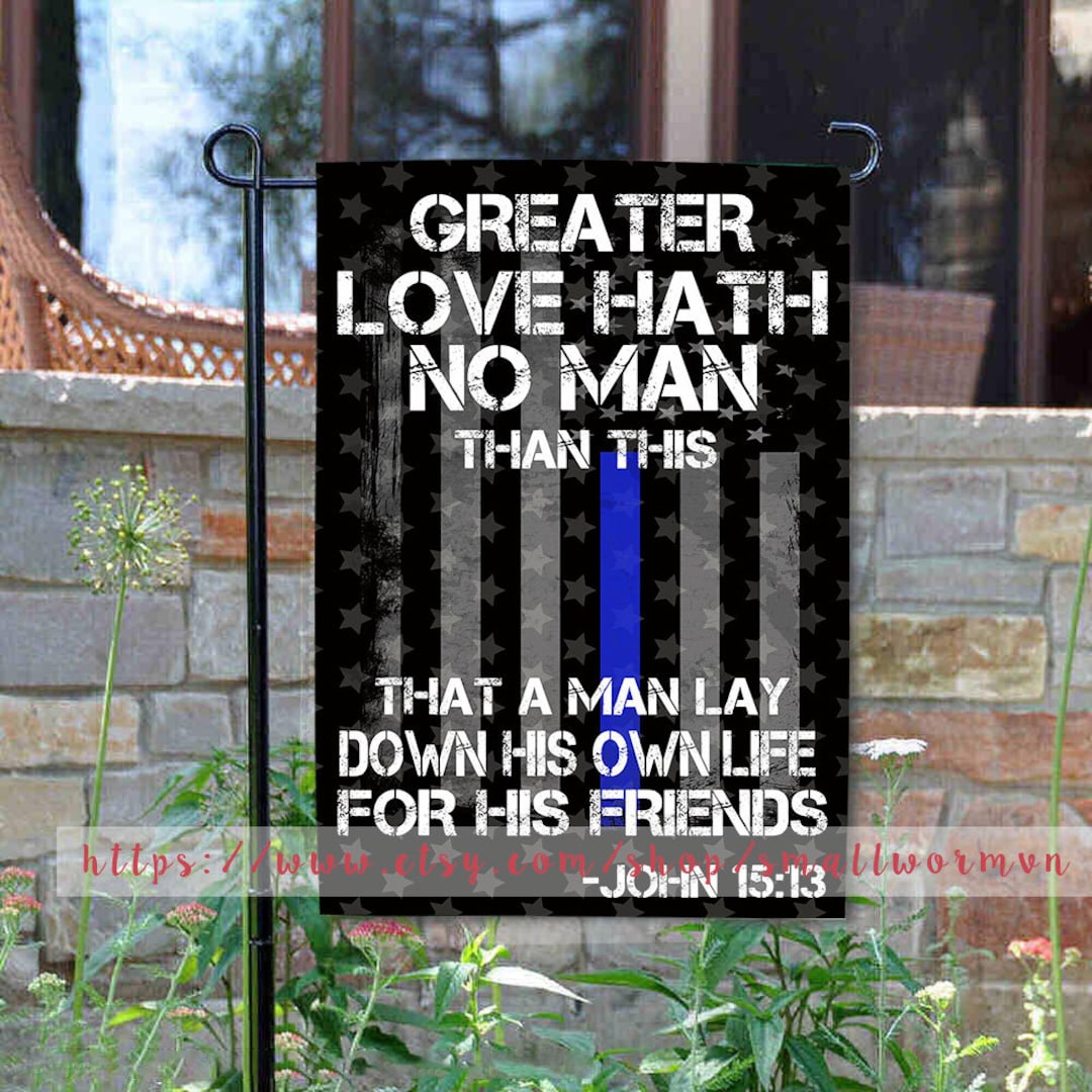 Christian Police Officer Flag, Bible Quote Flag, Inspirational Flag ...