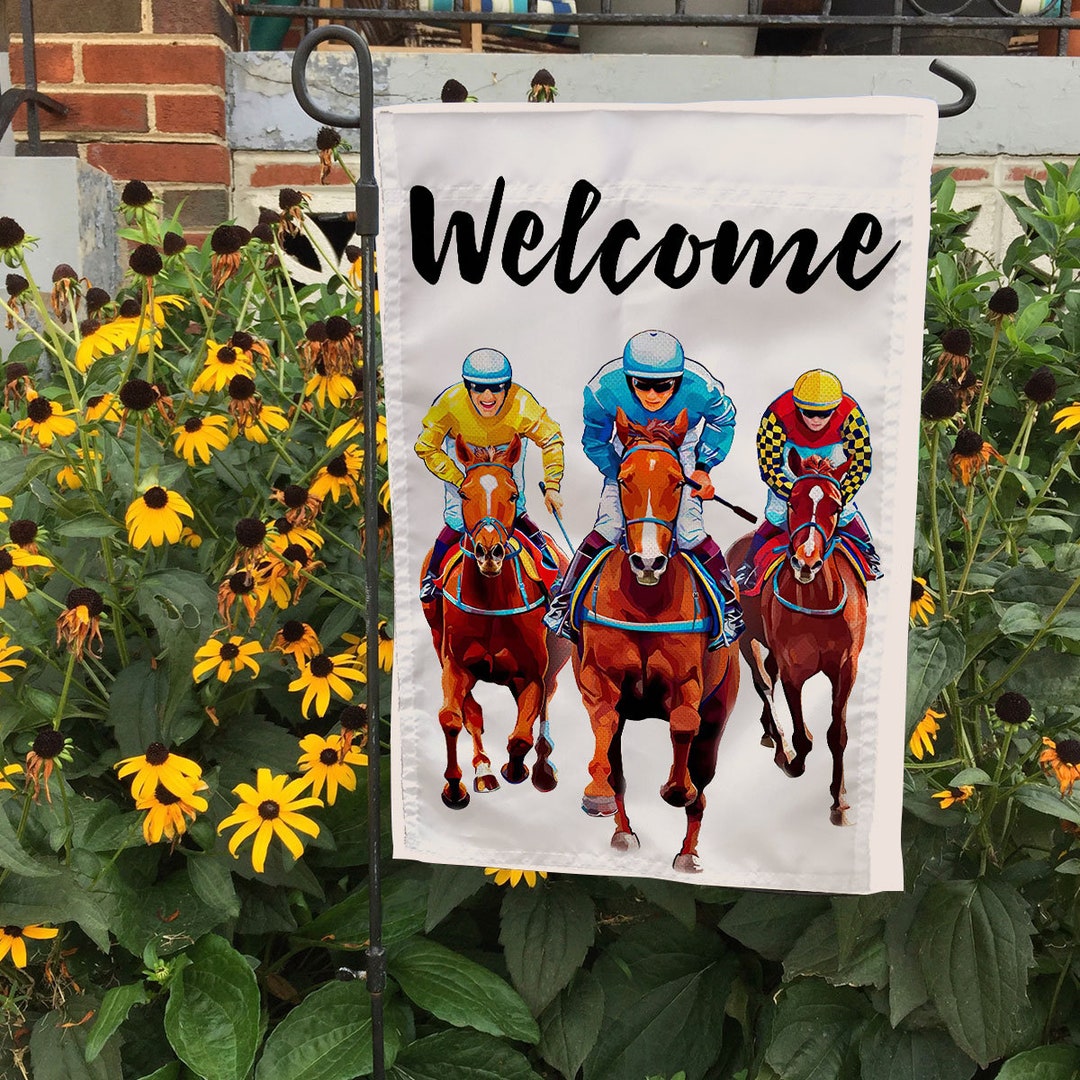 Kentucky Horse Racing Garden Flag, Welcome Flag, Derby Party Garden ...