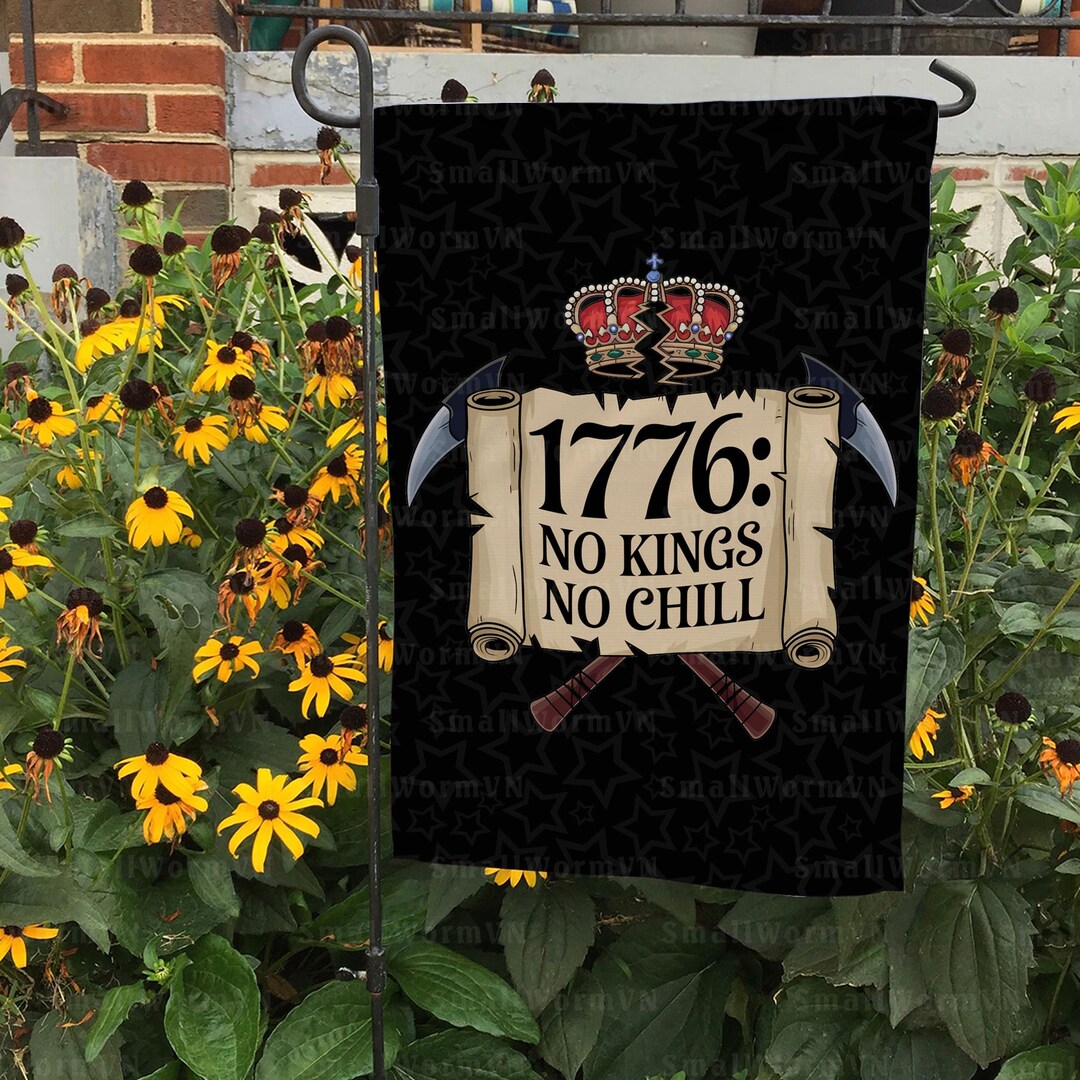 1776 No Kings No Chill Flag, Political Hands off Protest Flag, Anti ...