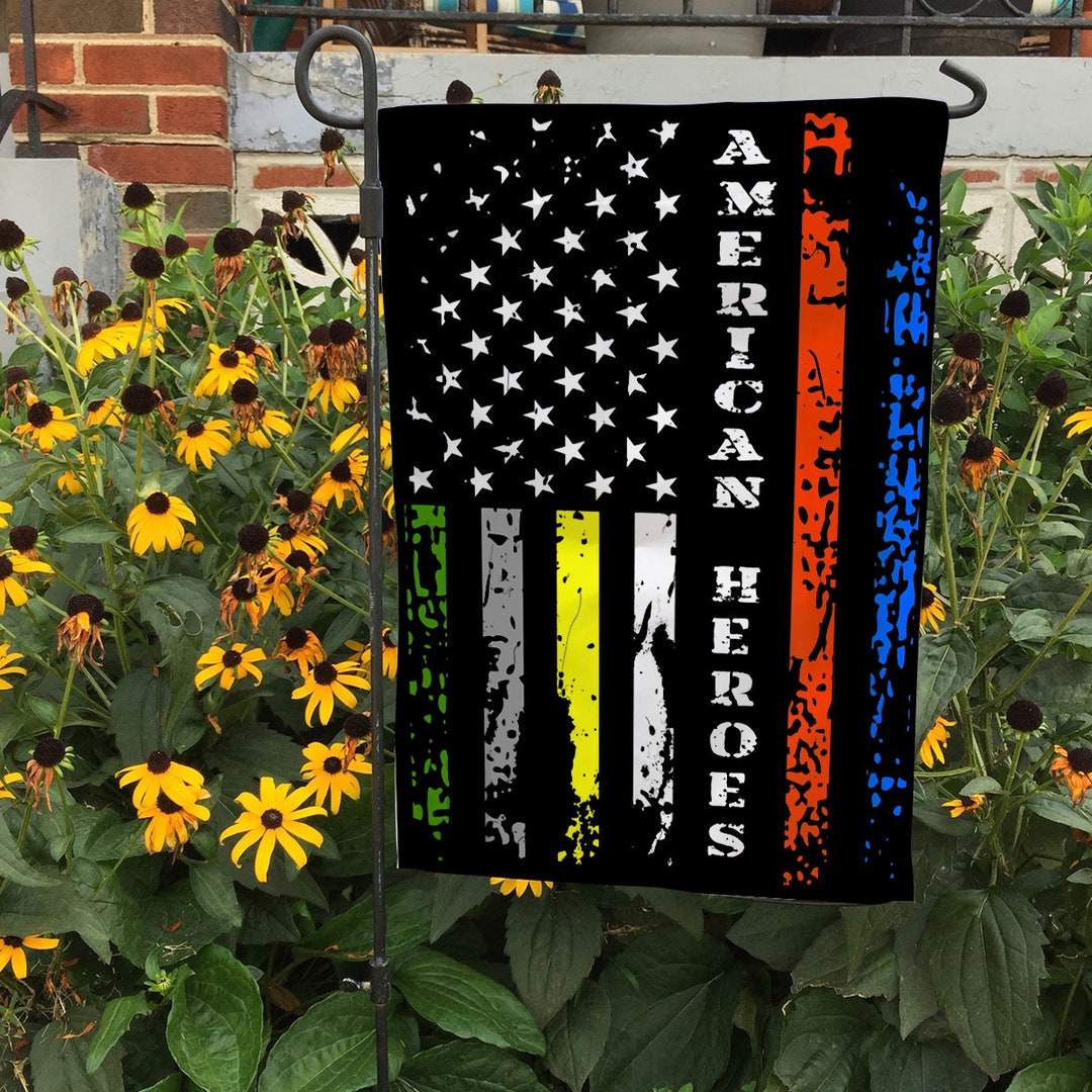 Thin Line First Responder Flag, Patriotic American Garden Flag, 4th of ...