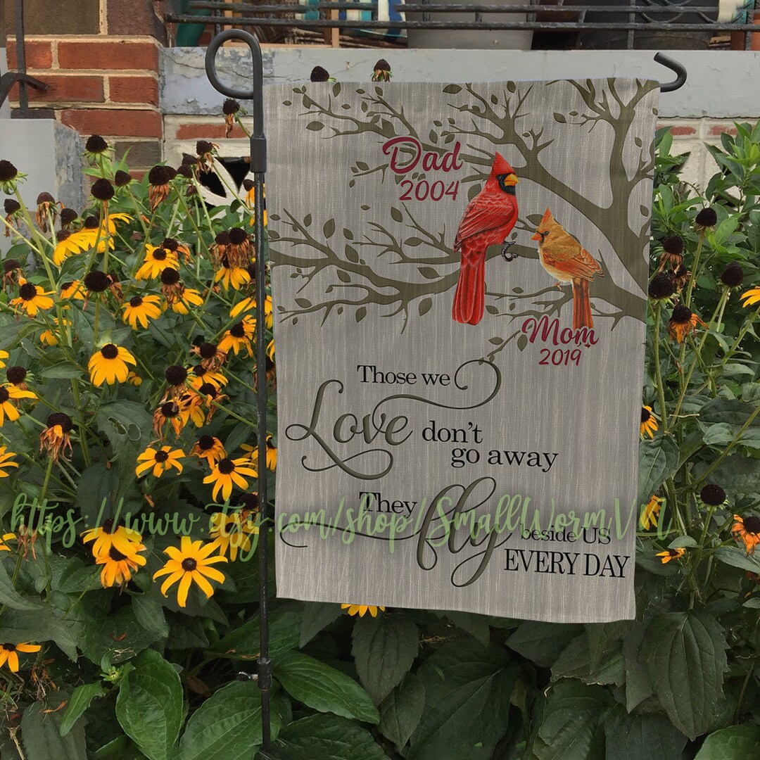 Personalized Memorial Garden Flag, Parents Memory Gift, Funeral Service ...