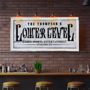 Personalized Lower Level Sign, Custom Lower Level Wall Decor, Custom ...