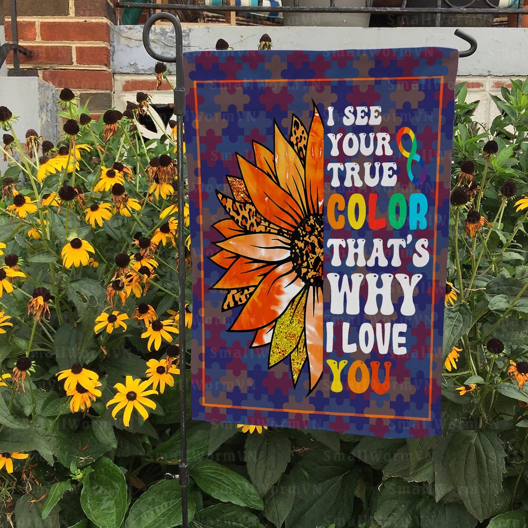 I See Your True Color Neurodiversity Autism Awareness Month Flag ...