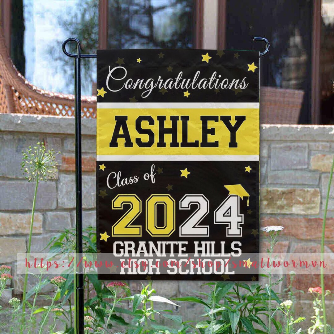 Personalized 2024 Graduate Flag, High School Graduation, College ...