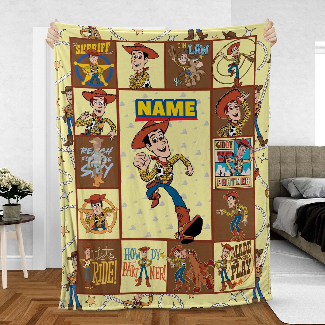 Personalized Woody Sheriff Blanket, Toy Story Woody Blanket, Woody ...