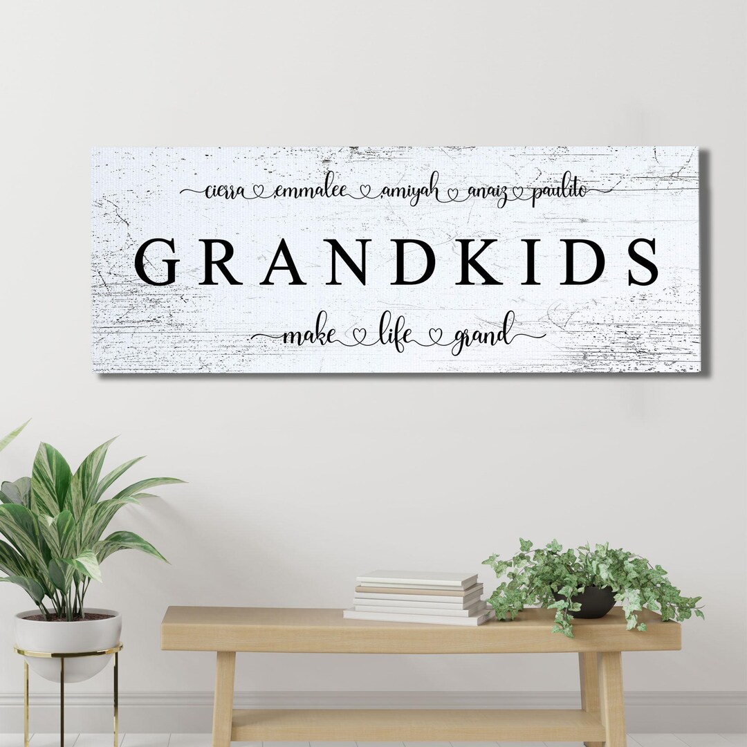 Personalized Grandchildren Sign, Grandparents Sign, Gift for ...