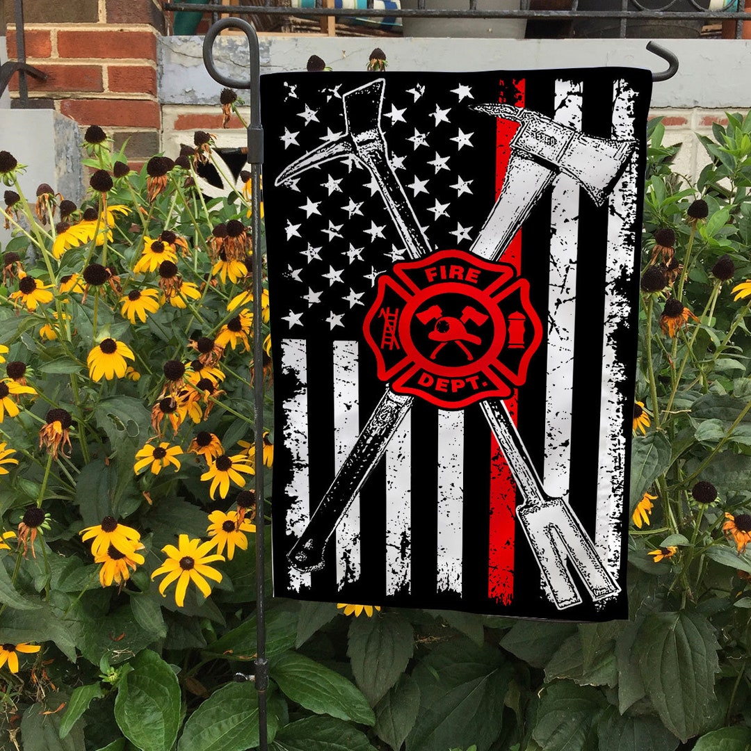 Axe Halligan Thin Red Line Flag, Firefighter Patriotic Gifts, 4th of ...