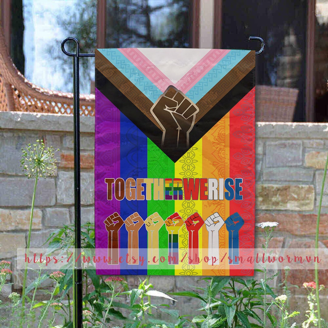Together We Rise Flag Human Rights Flag Political Opinions Housewarming T Garden