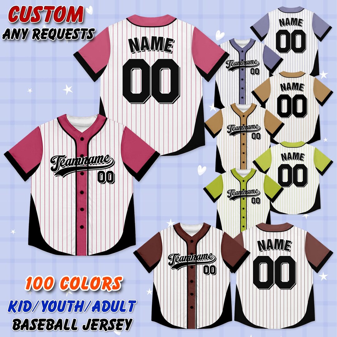 Classic Style Custom Baseball Jersey With Team Name, Game Day Outfit ...