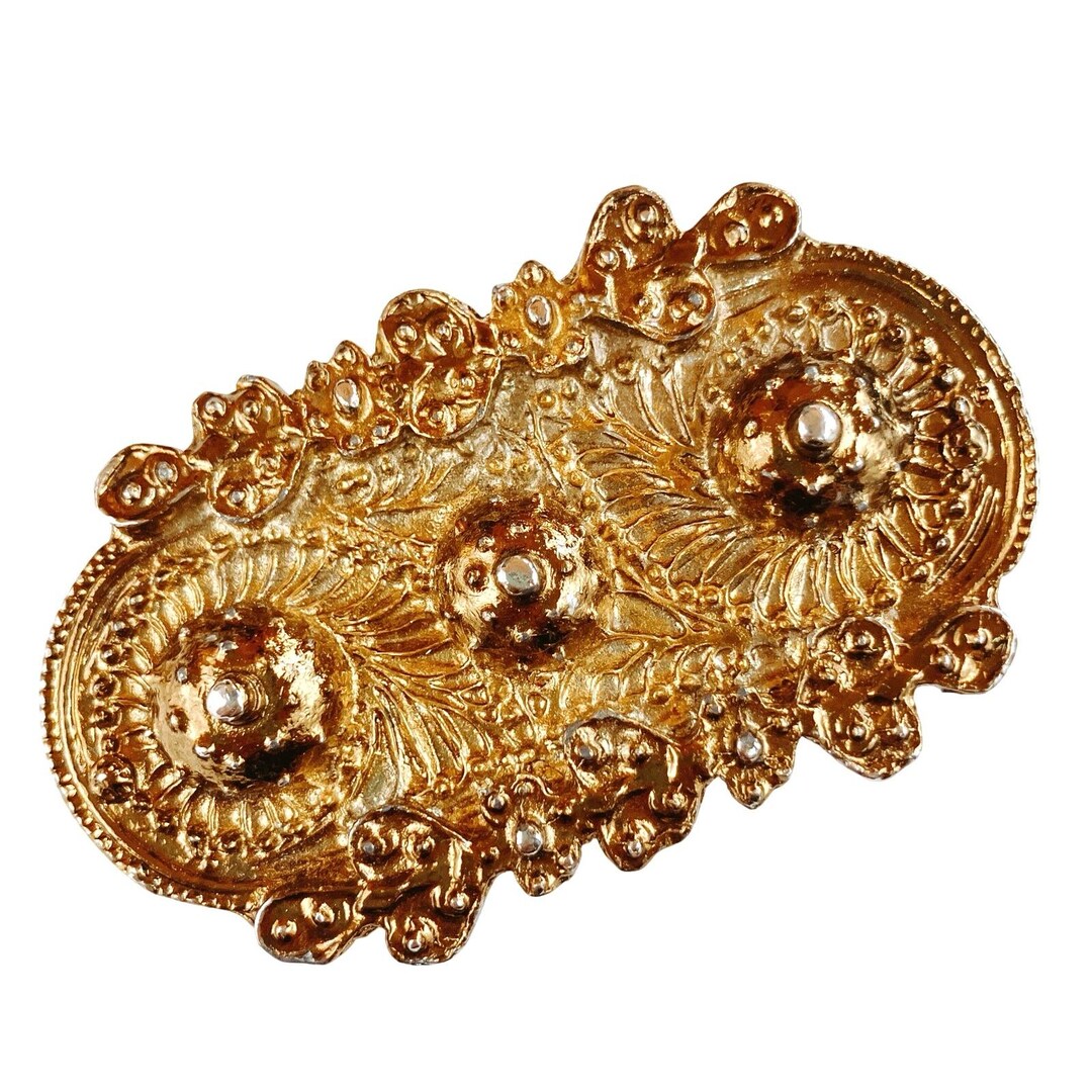 VTG 1970s Victorian Revival Ornate Gold Tone Cast Metal Rococo Belt ...