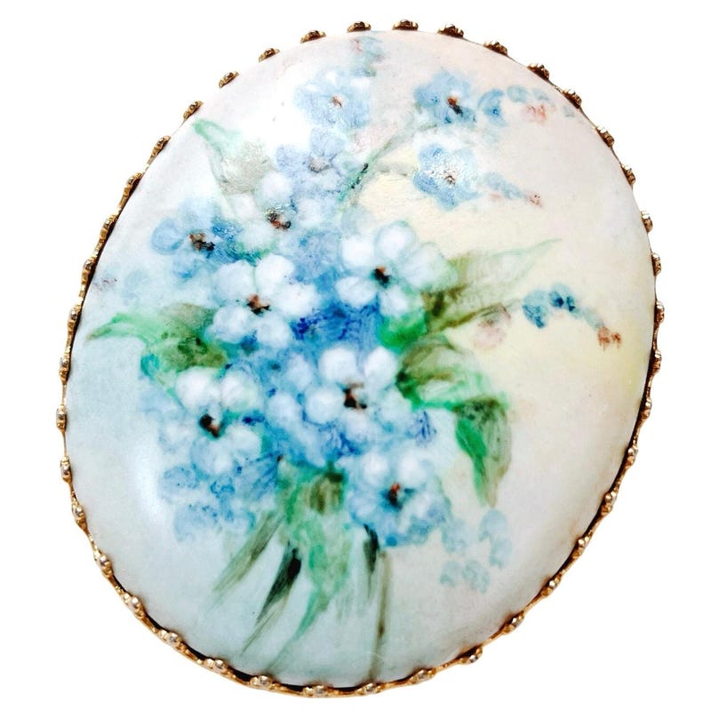 Porcelain Brooch - Etsy