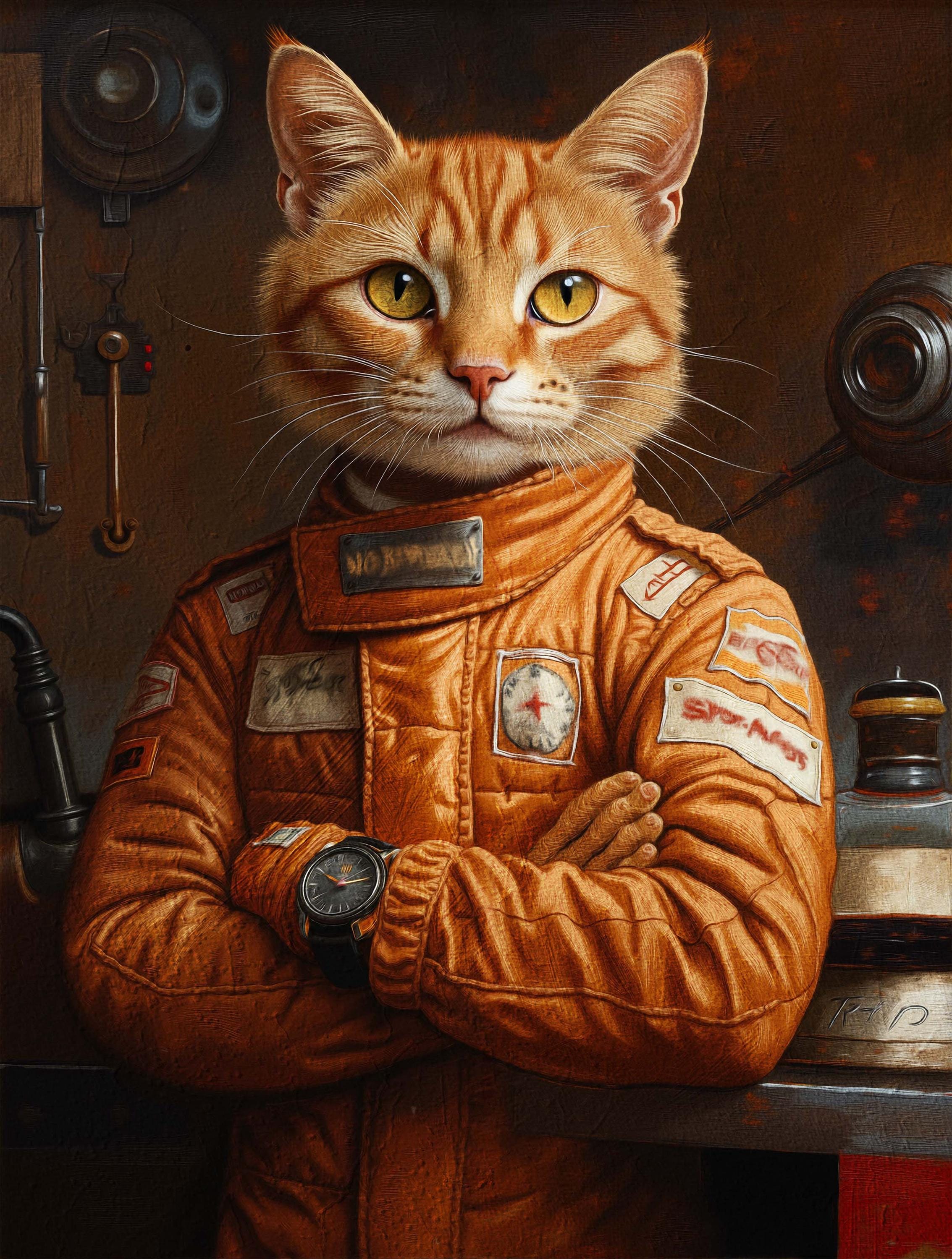 F1 Driver Cat Portrait,formula 1 Driver Cat Portrait, Formula Race Car ...