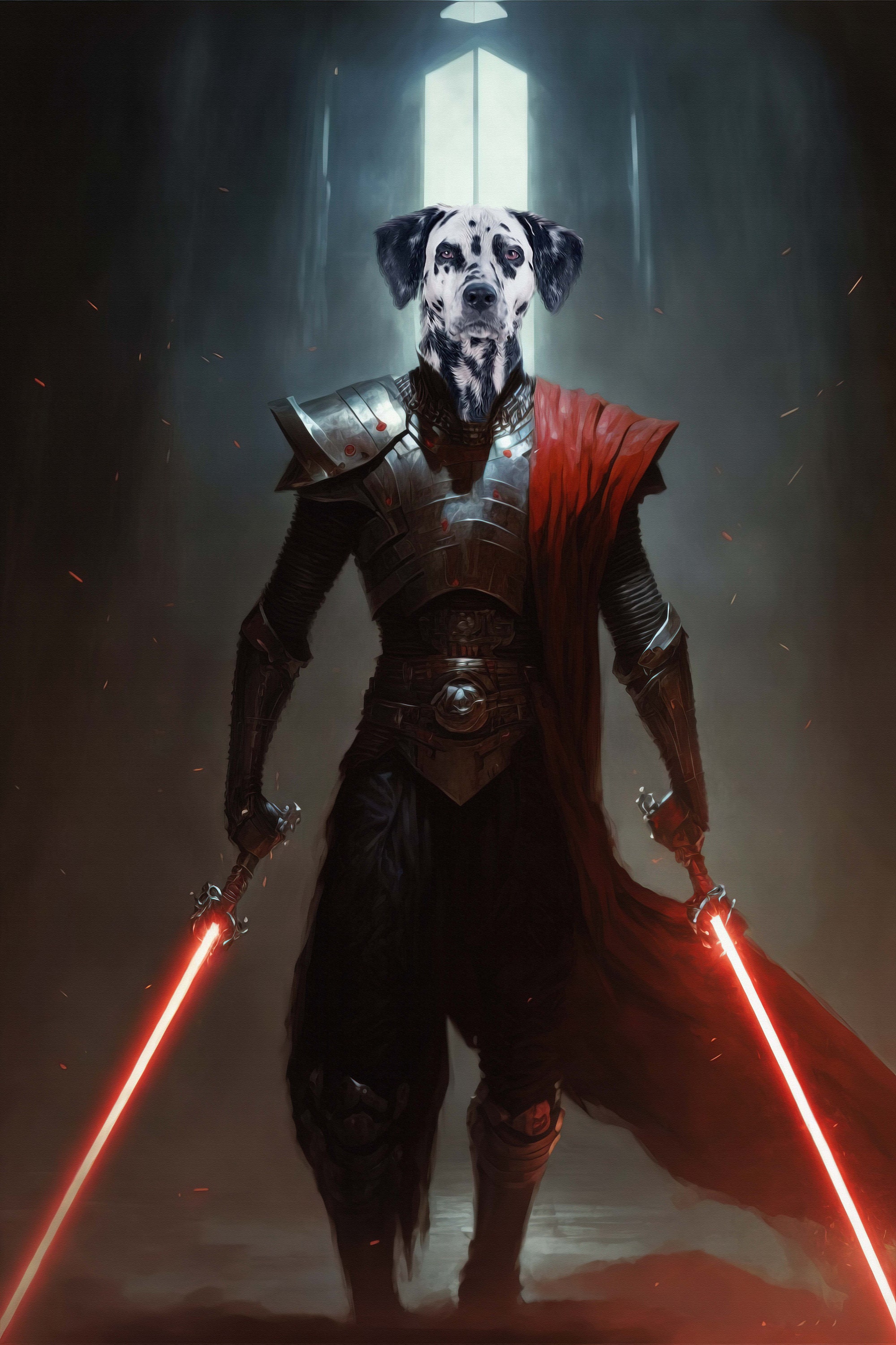 Dog Portrait Space Warrior Dog Portraits Personalised Dog - Etsy