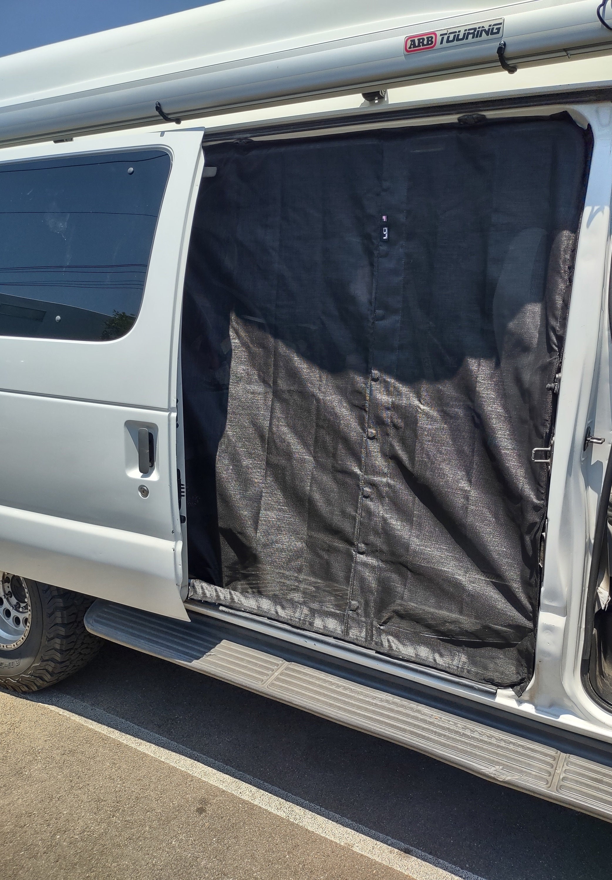 1998-2016 Ford Econoline Van Sliding Door Bug Net Screen Magnetic Cover ...
