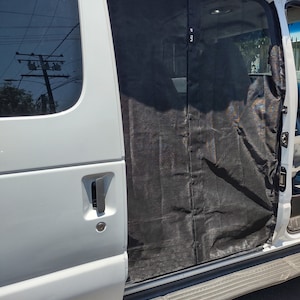 1998-2016 Ford Econoline Van Sliding Door Bug Net Screen Magnetic Cover ...