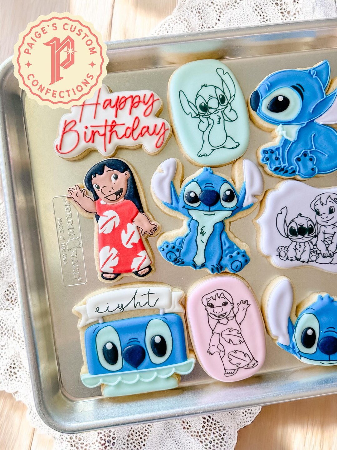 Blue Alien Lilo Inspired Birthday Sugar Cookies Custom Personalized - Etsy