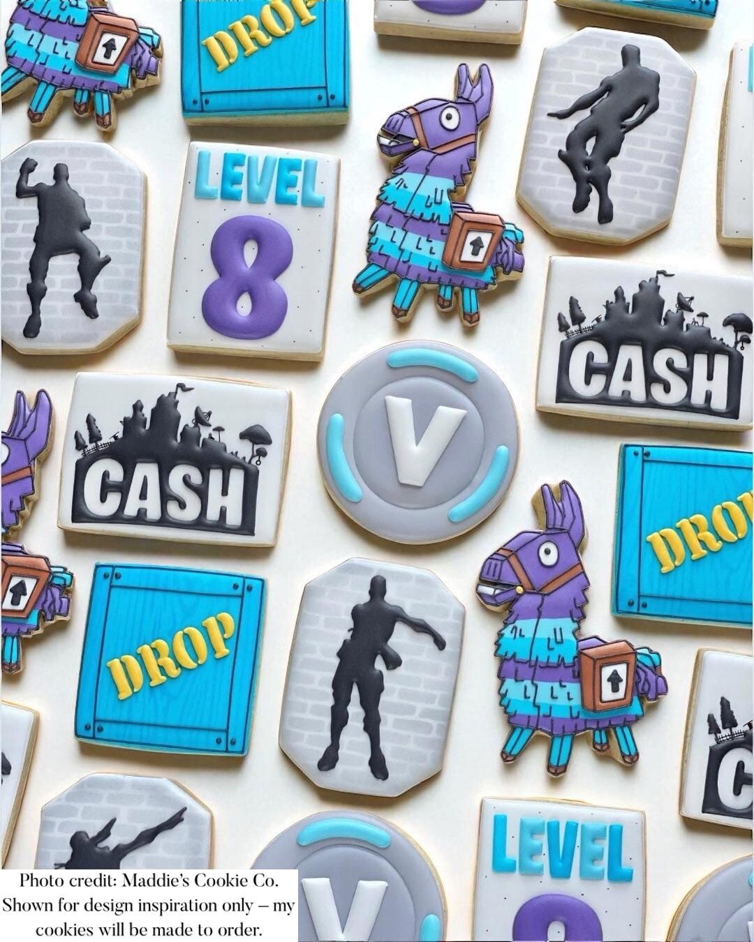 Video Game | Birthday | Custom Decorated Sugar Cookies | Hand-piped ...