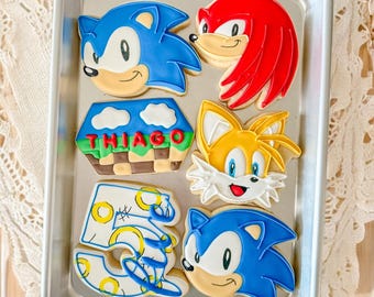 Sonic Custom Decorated Cookies - Etsy
