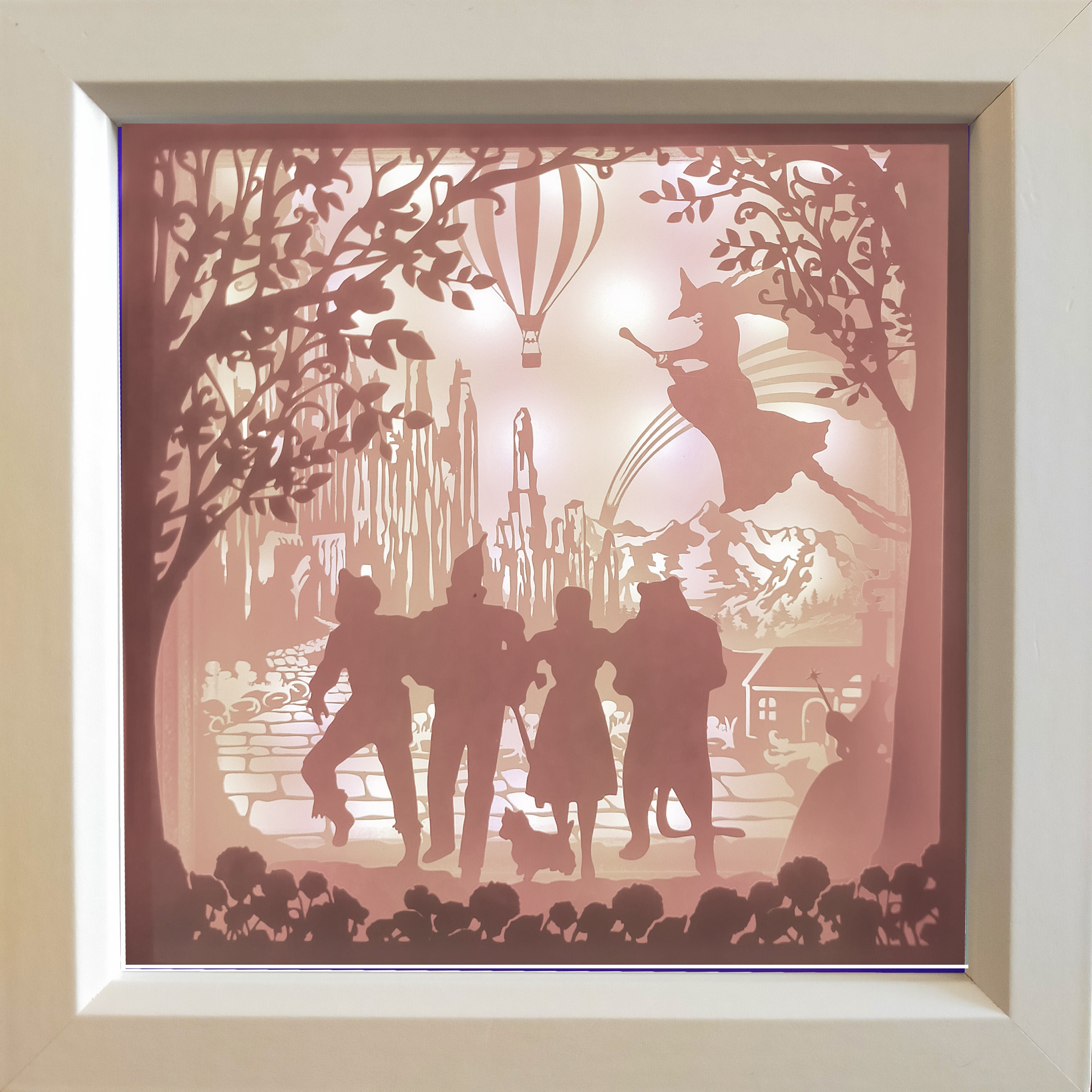 Wizard of Oz Themed Shadow Light Box - Papercut 3D Box Art Gift USB ...