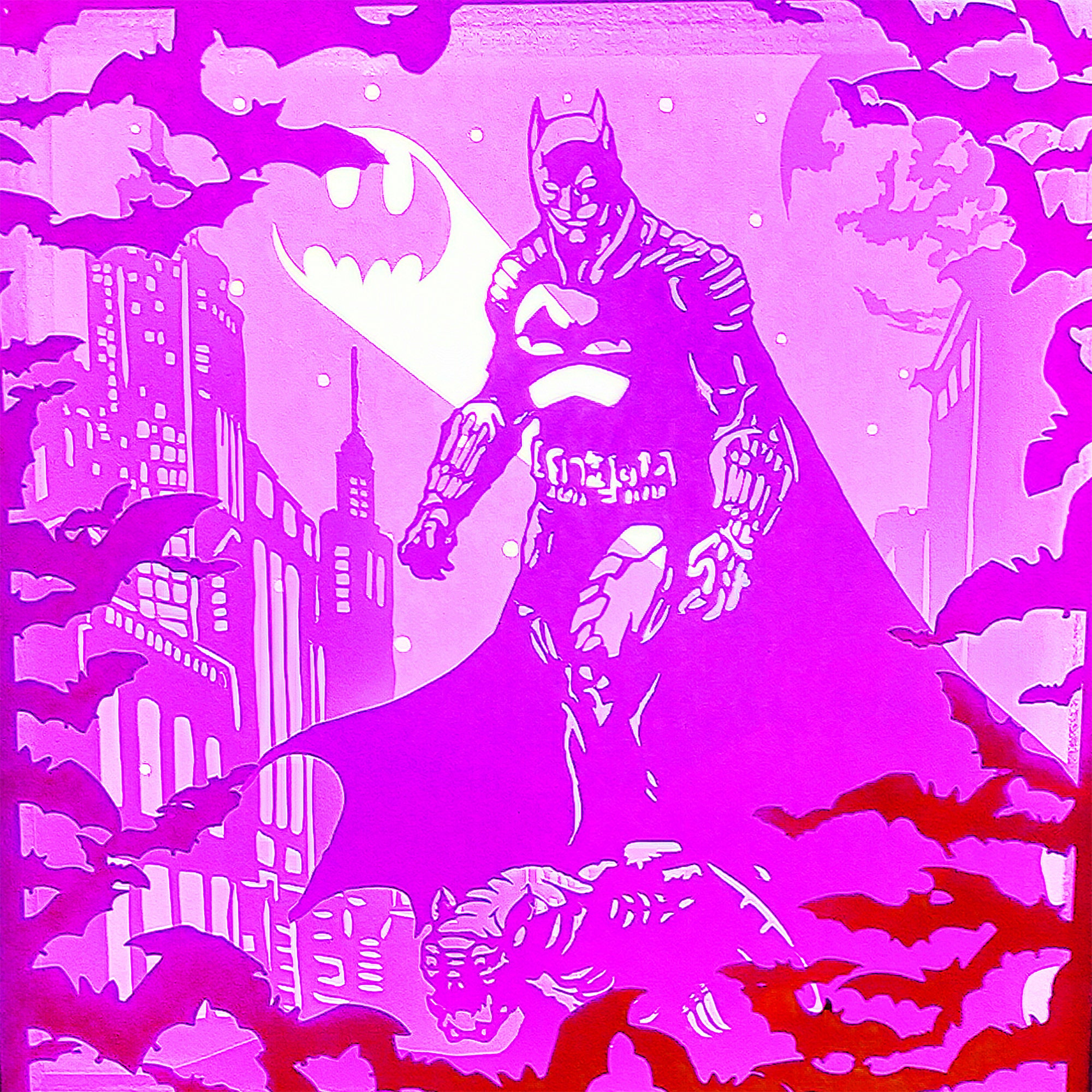 Batman Gotham City DC Comics Shadow Light Box Papercut 3D Box Art Wall ...