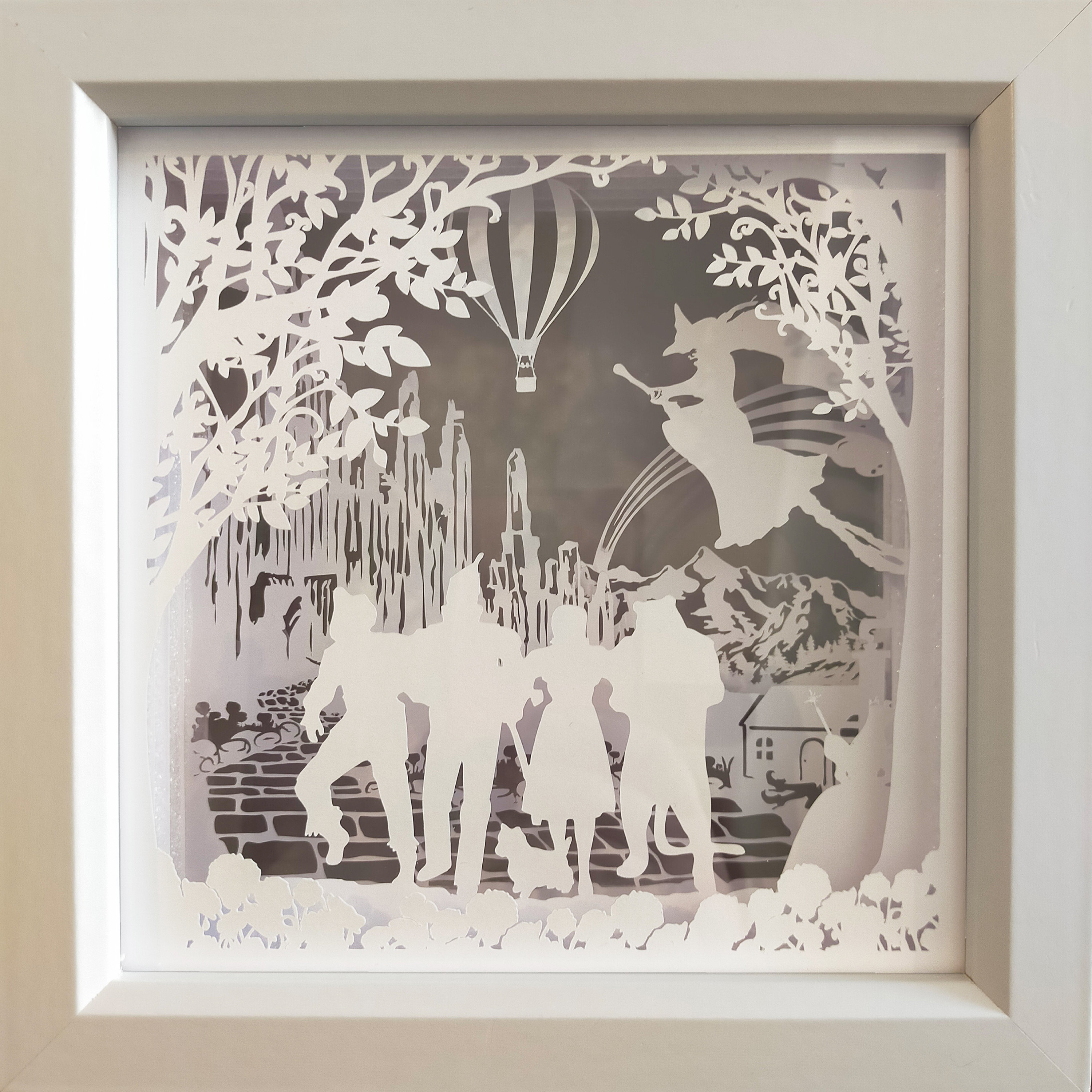 Wizard of Oz Themed Shadow Light Box - Papercut 3D Box Art Gift USB ...
