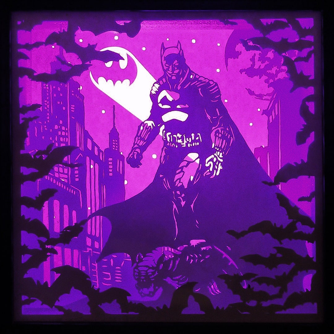 Batman | Gotham City | DC | Comics | Shadow Light Box | Papercut 3D Box ...
