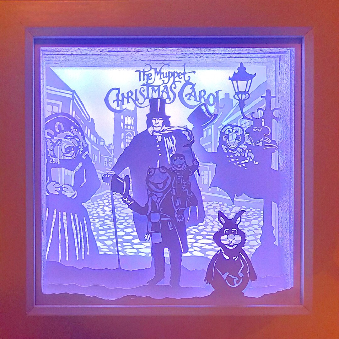 The Muppet Christmas Carol Design Shadow Light Box Papercut - Etsy