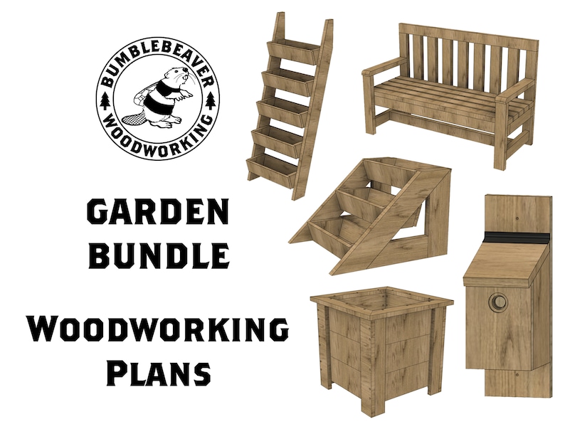 Garden Bundle - Woodworking Plans (metric & Imperial) - Weekend Project ...