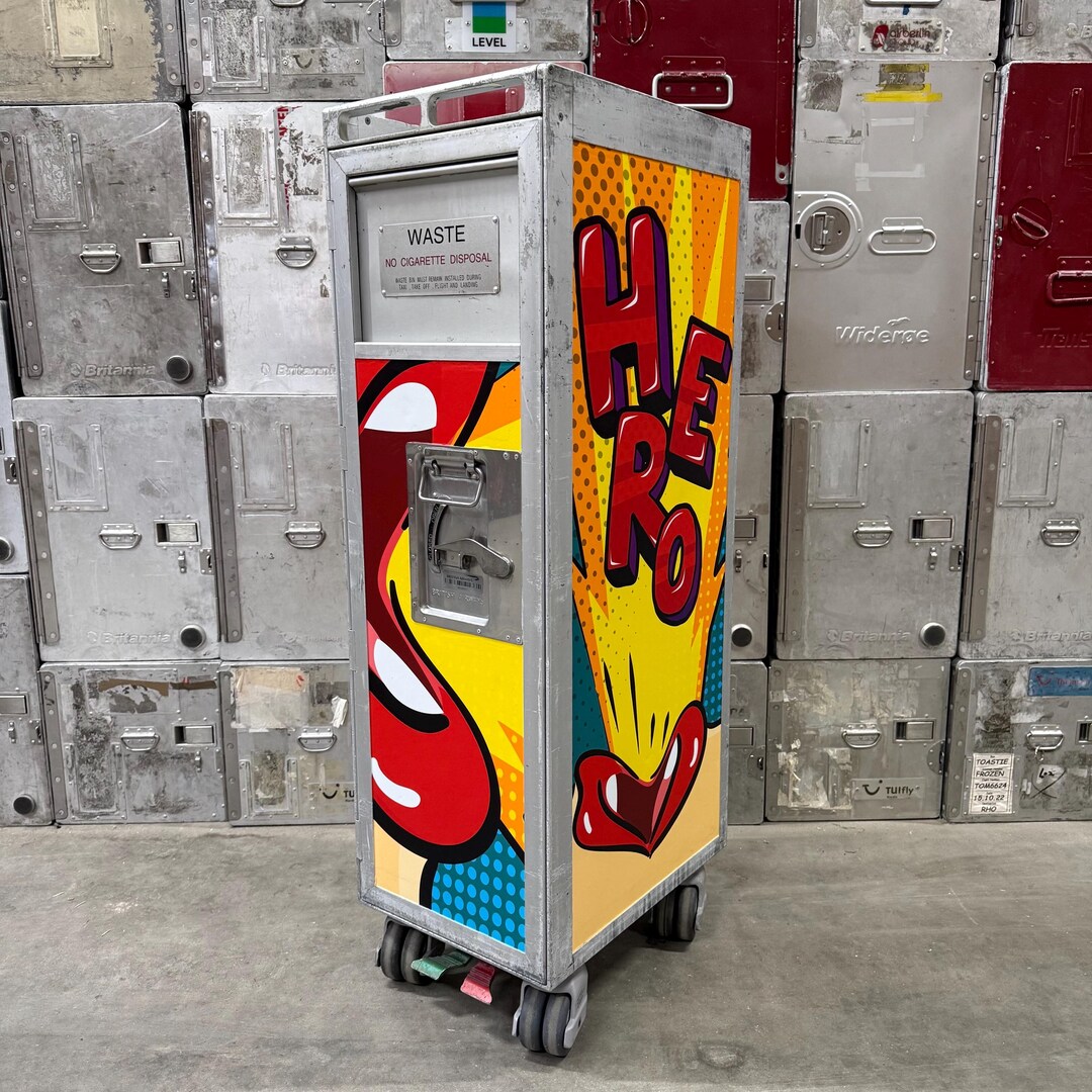 Used Half-size Waste Airplane Trolley Galley Cart - Etsy