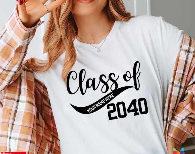 Graduation Class of Personalized T-shirt, Class of 2034, Graduation T ...