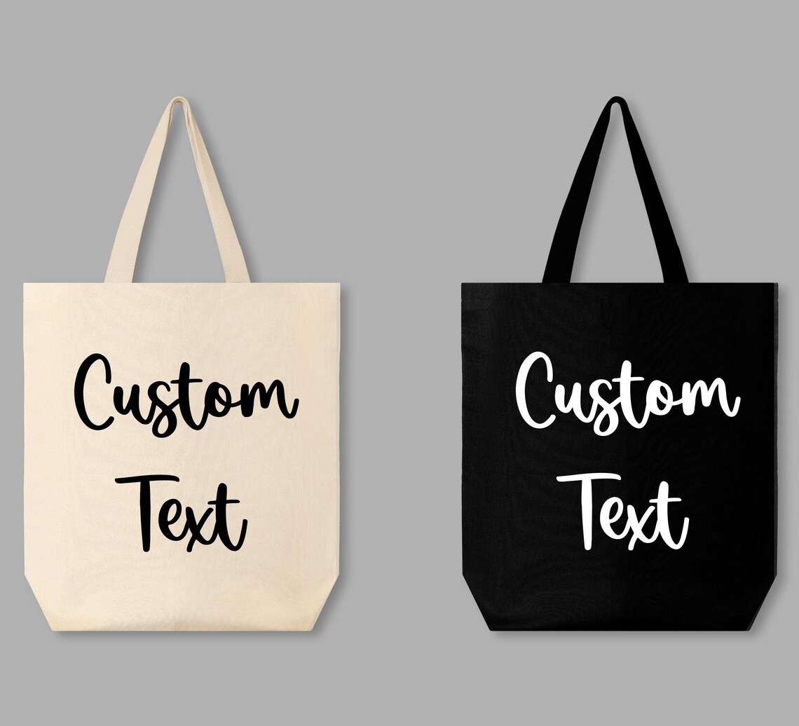 Custom Text and Photo Bulk Tote Bag,custom Easy Shopping Bag,custom ...