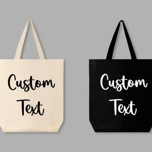 Custom Text and Photo Bulk Tote Bag,custom Easy Shopping Bag,custom ...