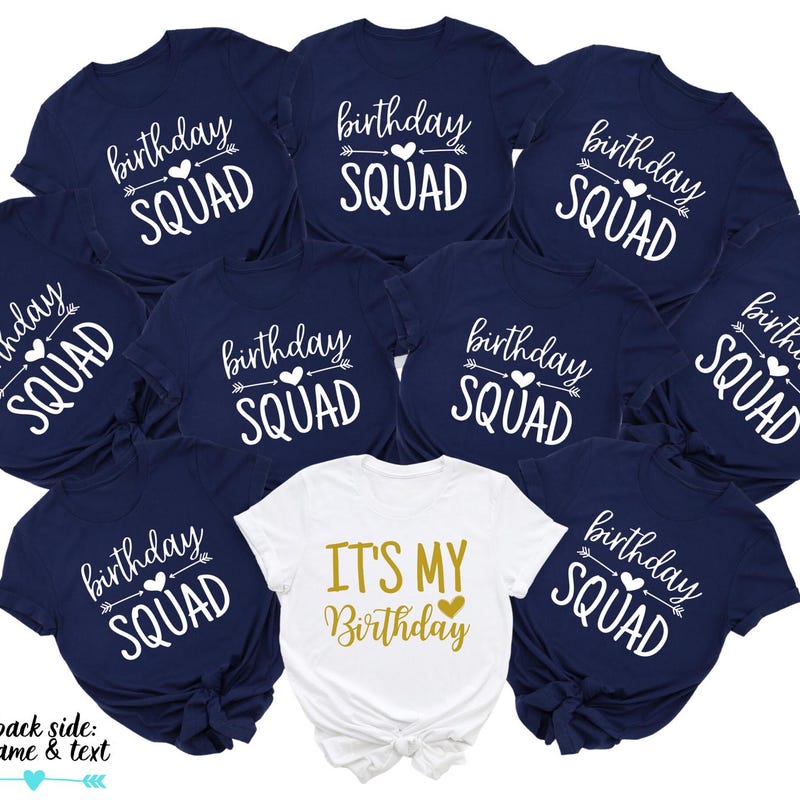 Birthday Squad Shirt - Etsy