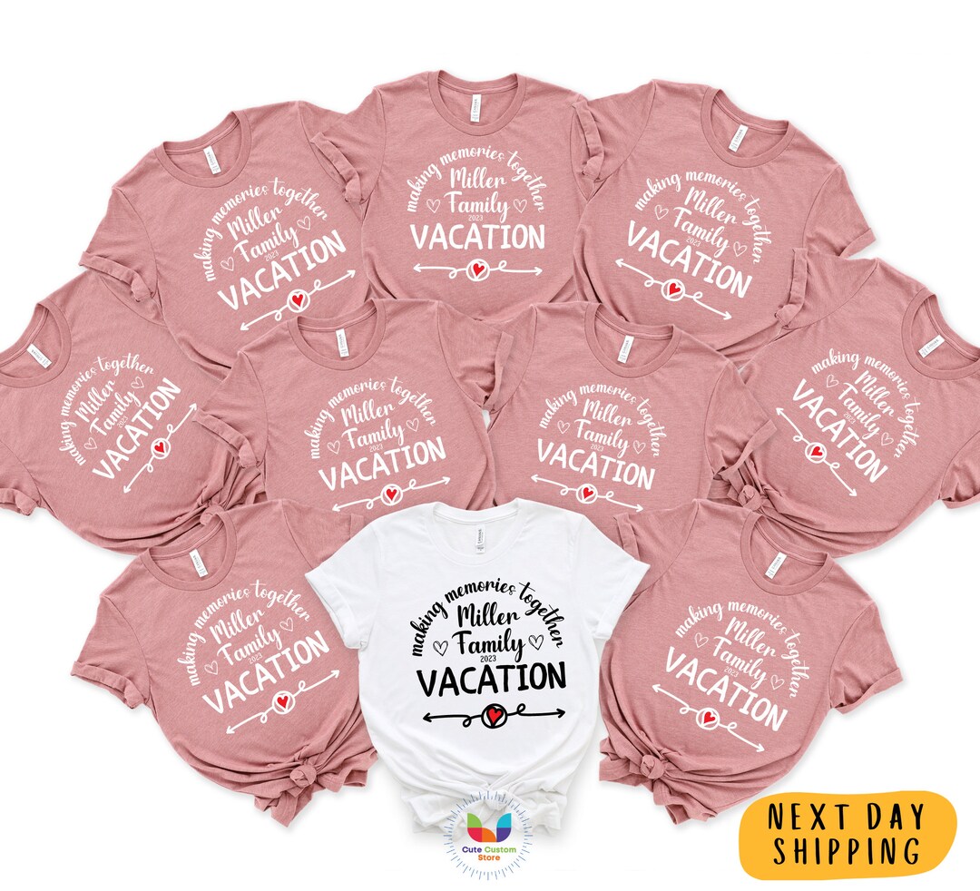 Custom Last Name or Photo Family Vacation Group Shirt,personalized Name ...