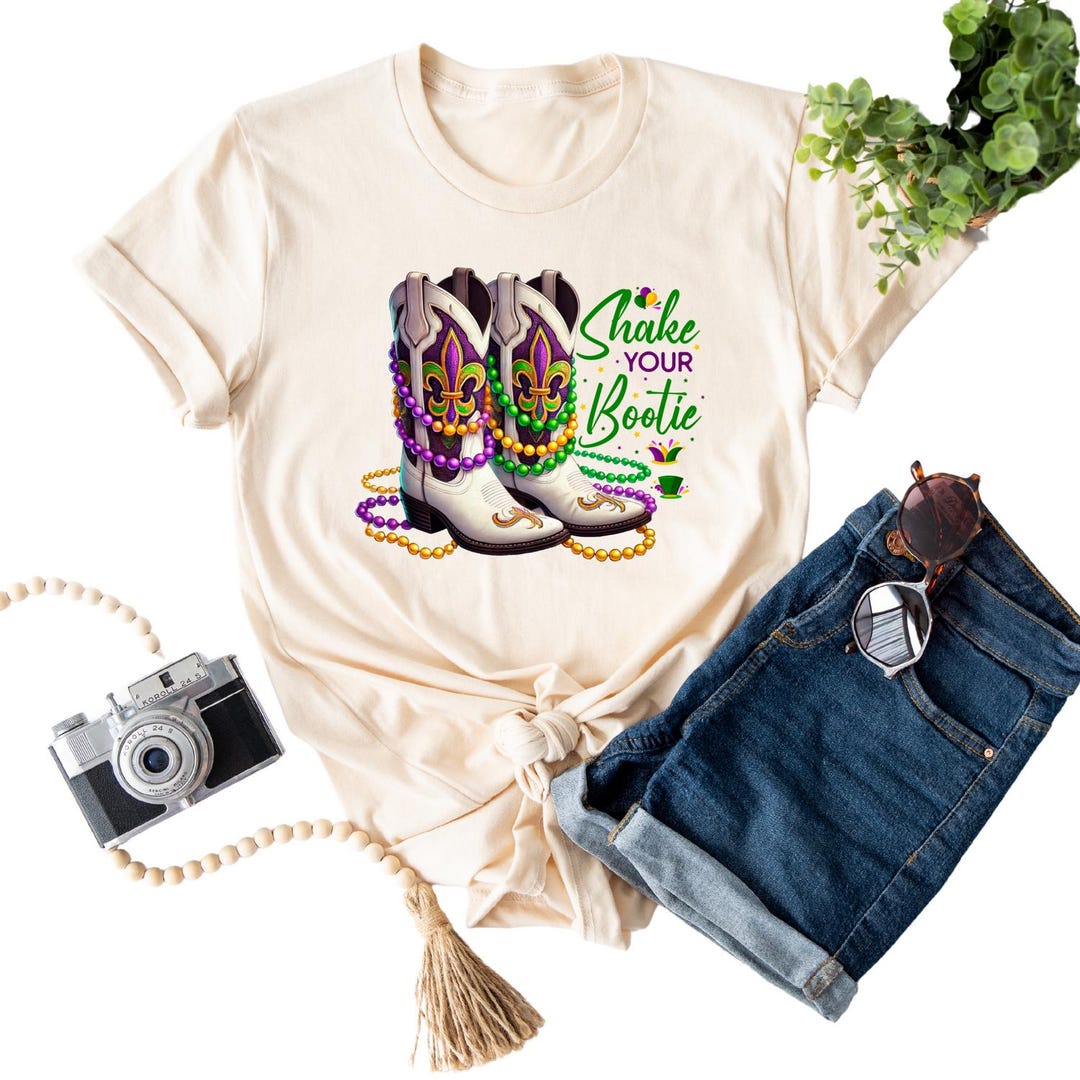 Shake Your Bootie Shirt, Mardi Gras Boots T-shirt, Mardi Gras Shirt ...